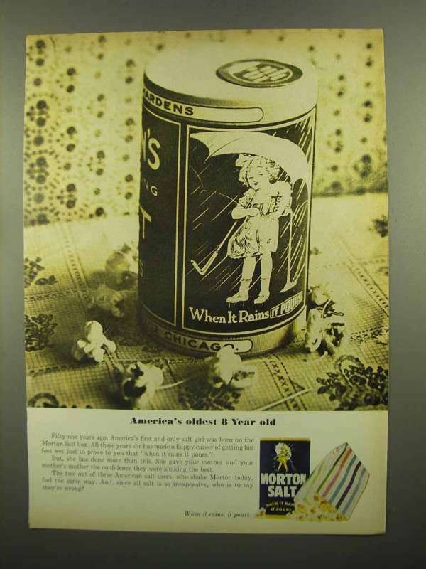 1965 Morton Salt Ad - America's Oldest 8 Year Old | eBay