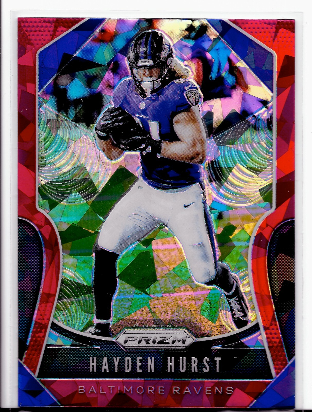 Hayden Hurst RED ICE PRIZM 2019 Prizm Football Baltimore Ravens Card ...