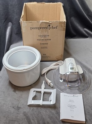 Pampered Chef Electric Ice Cream Maker 1 Qt Compact Machine #1534 NIB ...