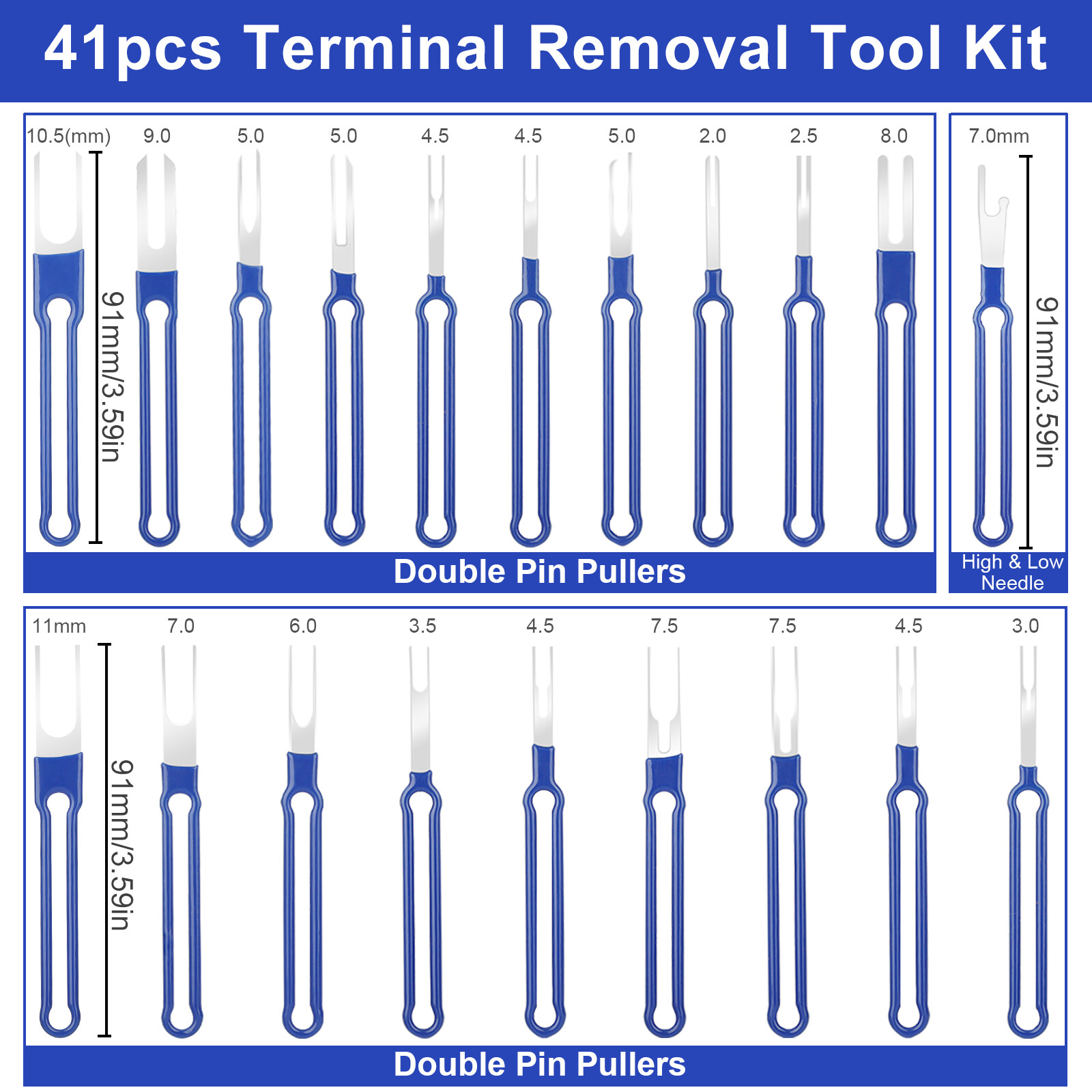 41x Pin Extractor Tool Terminal Ejector Connector Removal Kit w ...
