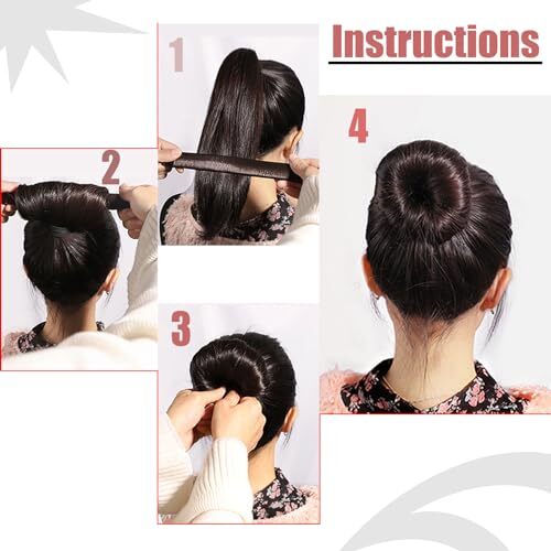 4 Pcs Magic Hair Bun Maker French Twist Donut Maker Fast & Easy Magic ...
