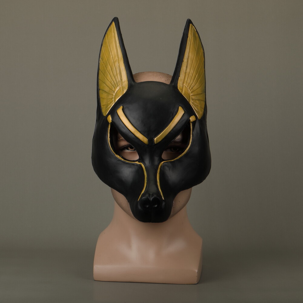 Egyptian Anubis Mask Halloween Cosplay Wolf Masquerade Anubis Mask Hood ...