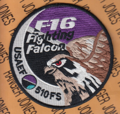 USAF Air Force 510th Fighter Sq FS swirl F-16 ~3.75" patch c/e | eBay