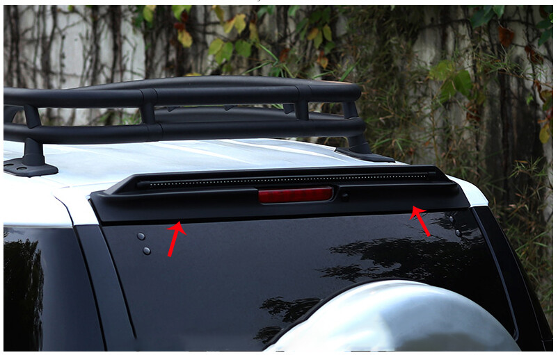 Black Roof Spoiler Tail Lip Wing Bar With LED For Toyota FJ Cruiser ...