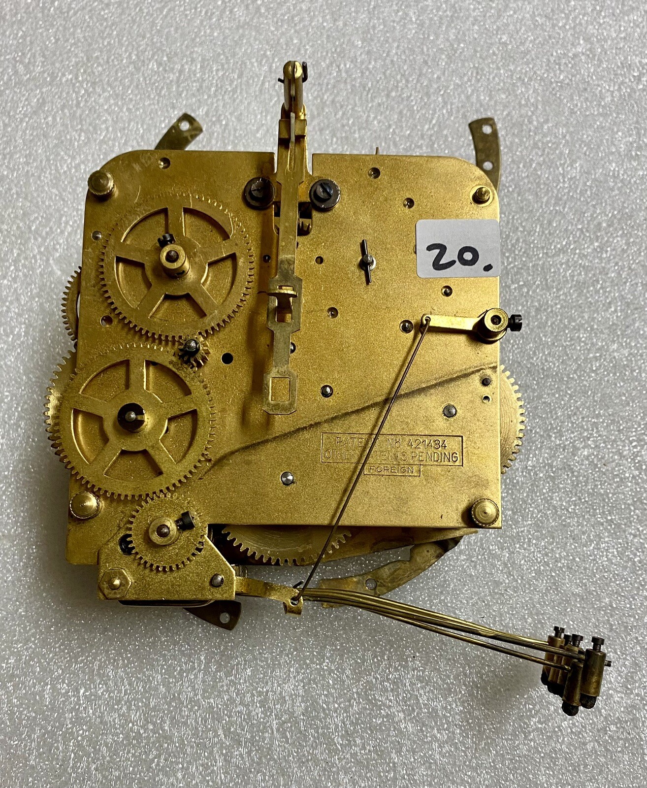 German made Clock Movement With Hands, Pendulum, And Chime Rods | eBay