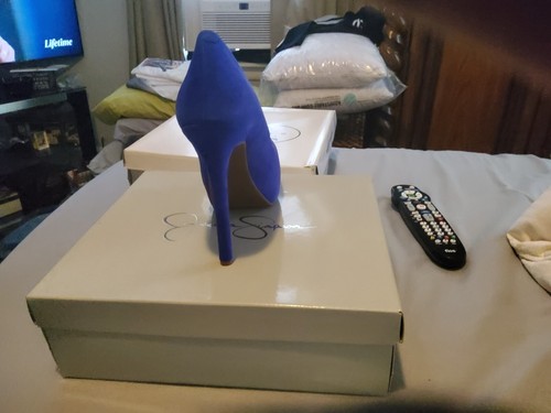 Jessica Simpson -Rebeca Cobalt Blue Lux Kid Suede | eBay