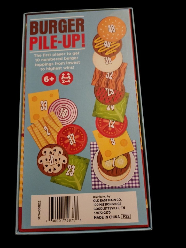 Burger Pile-Up Number Counting Learning Stacking Pile Family Card Game ...