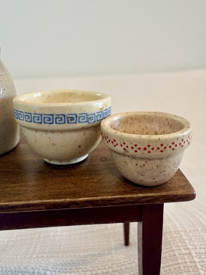 IGMA Dollhouse Miniature Jane Graber Artisan Stoneware Pottery Lot | eBay