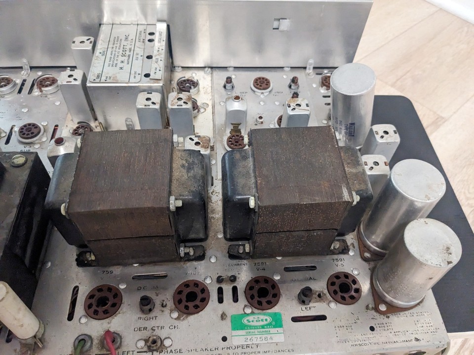 Scott 380 Tube AM/FM Stereo Receiver 7591 Output - Good for Restoration ...