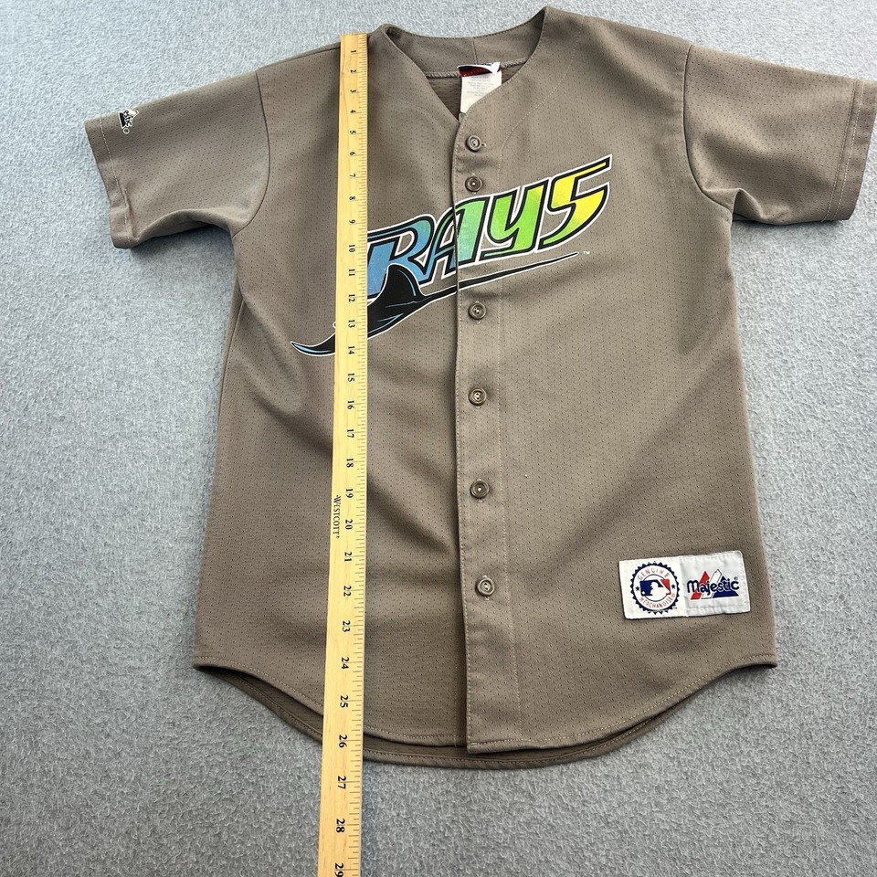 Vintage Tampa Bay Devil Rays Jersey Mens Large Gray Short Sleeve MLB ...