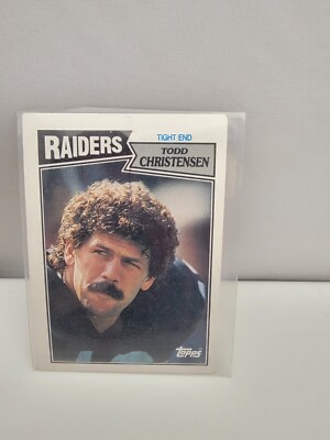1987 Topps Todd Christensen NFL Football Los Angeles Raiders #218 ...