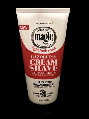 MAGIC RAZORLESS CREAM SHAVE EXTRA STRENGTH FOR COARSE BEARDS 6oz | eBay