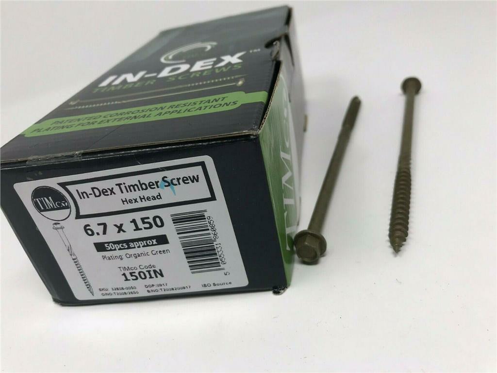 TIMco Index In-Dex Screws Timber/External Decking | Landscaping Hex ...