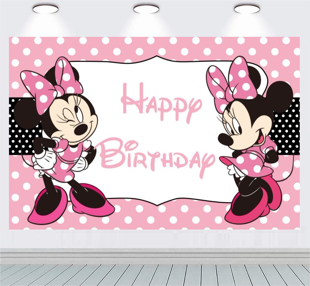 Minnie Mouse Banner Template Minnie Mouse Birthday Party Decor Minnie