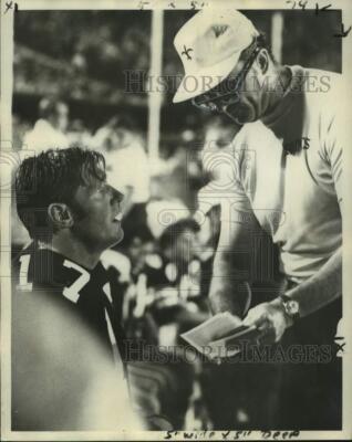 1970 Press Photo New Orleans Saints football player Billy Kilmer, coach ...