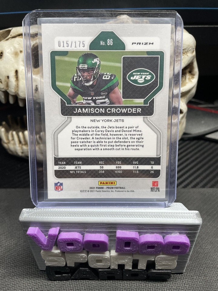 2021 Panini Prizm Jamison Crowder Green Hyper Prizm /175 #86 SP - Color ...