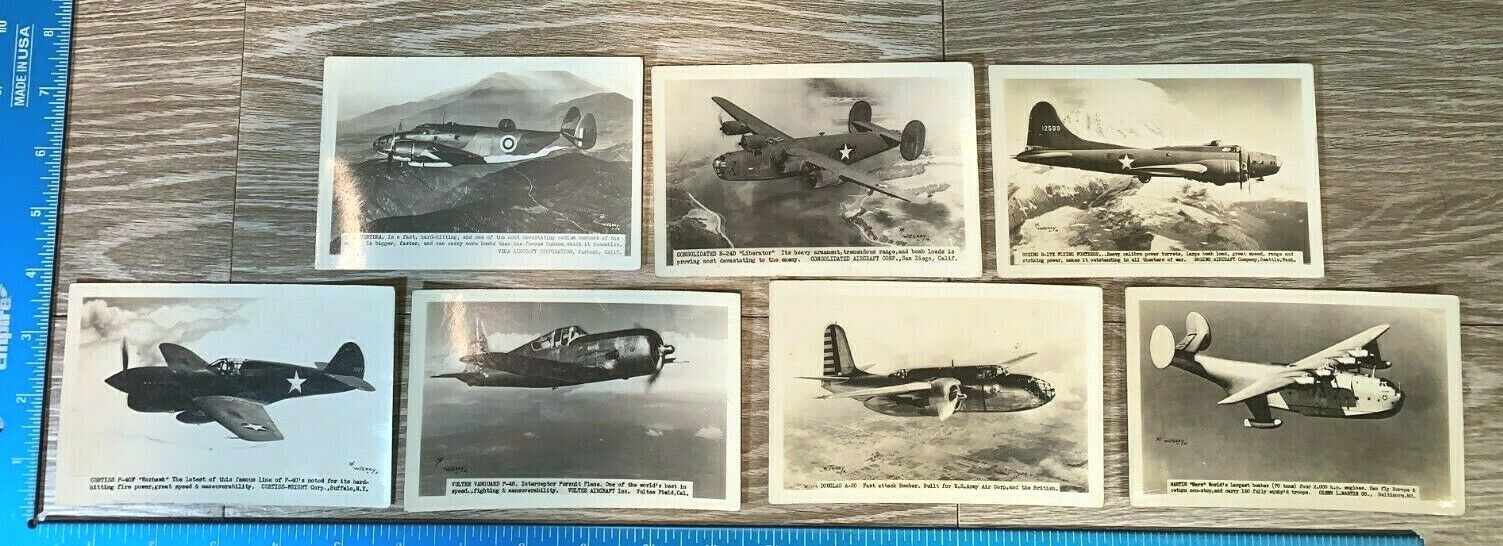 VINTAGE WW2 ERA LOT OF 7 POSTCARDS US FIGHTER PLANES 97C | eBay