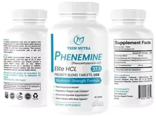 Phenemine Elite 37.5 Max strenght appetite suppressant & energy pill ...