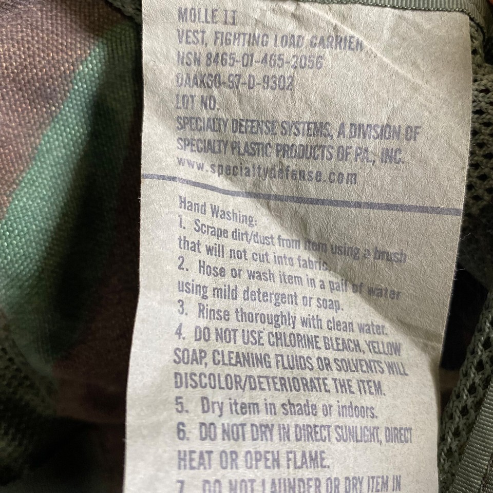 M81 Woodland Camo FLC Fighting Load Carrier Tactical Vest USGI USMC ...