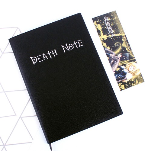 Anime Death Note Notebook Leather Journal and Necklace Feather Art ...