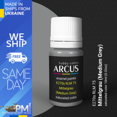 Arcus 270 Enamel paint Luftwaffe 270 RLM 75 Mittelgrau saturated color ...