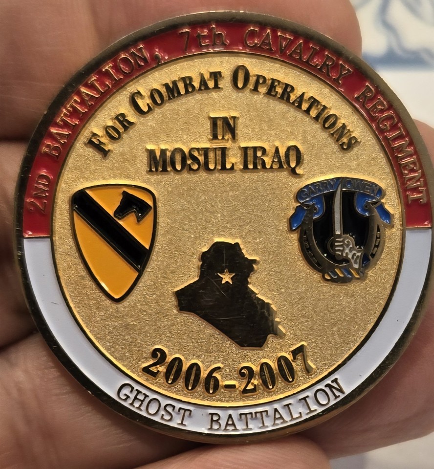CHALLENGE COIN Apache Company Iraqi Freedom Ghost Battalion 7th Cavalry ...