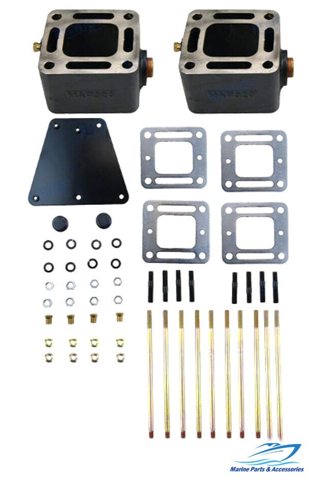 3 inch Exhaust Manifold Riser Spacer Kit Elbow for Mercruiser 3320 ...