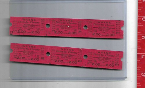 Vintage lot Wayne drive-in theatre tickets admit one $2.00 Michigan | eBay