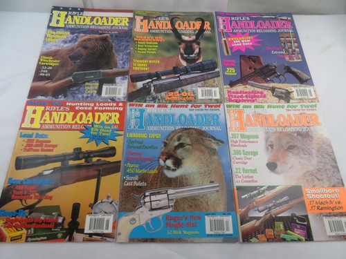HANDLOADER AMMUNITION RELOADING JOURNAL 2001 SET 209-214 LOT CC | eBay