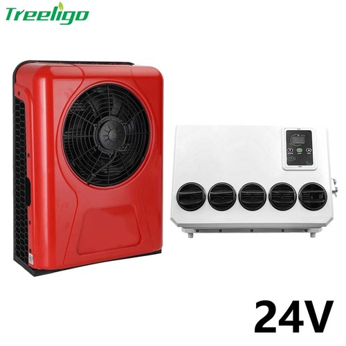 24V Truck Cab Air Conditioner 12000 BTU Split Car RV AC Unit Red Fit ...