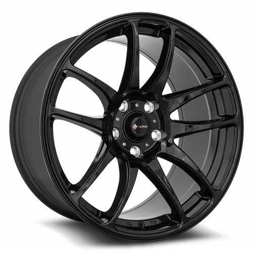 (1) 18x9.5 Vors TR4 5x108 +22 Gloss Black Wheel | eBay