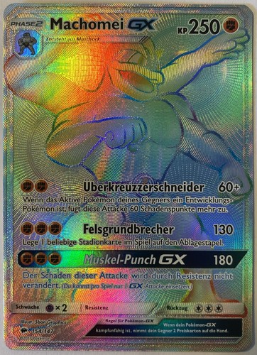 Pokemon Machomei GX Rainbow | Deutsch 154/147 Nacht in Flammen | Near ...