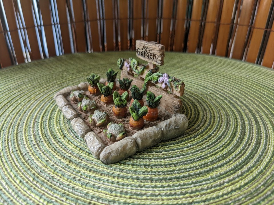 4” Miniature Vegetable Garden Patch 1pc MI 50780 Miniature Garden | eBay