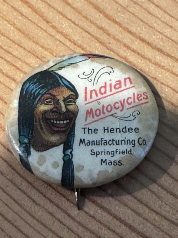 ANTIQUE INDIAN MOTORCYCLES ADVERTISING CELLULOID PINBACK - 1920s ...