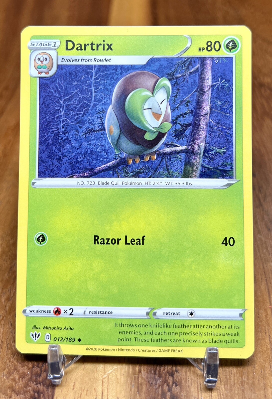 Dartrix 012/189 Non Holo SWSH Darkness Ablaze Pokemon Card NM | eBay