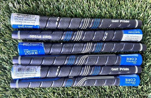 New 6 Golf Pride CP2 Wrap Black Blue Midsize Golf Grips 60R Control ...