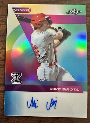 2024 Leaf Vivid Baseball BA-MS1 Mike Sirota Refractor Auto Autograph 1/ ...