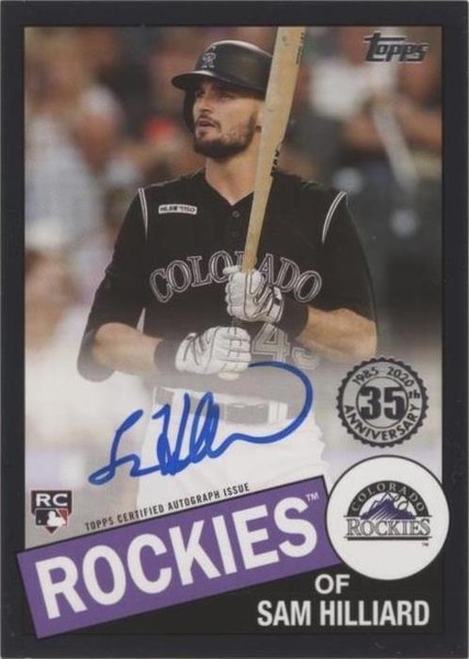 2020 Topps - 1985 Topps Baseball Autographs Black #85A-SH Sam Hilliard ...