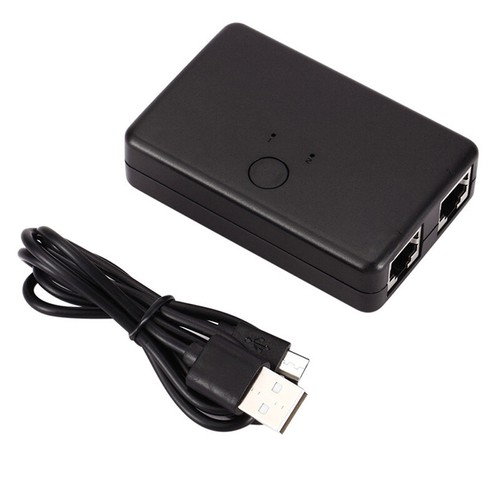 Mini 2 Port RJ45 Lan Hub Network Switch Box Computer Ethernet Internet ...