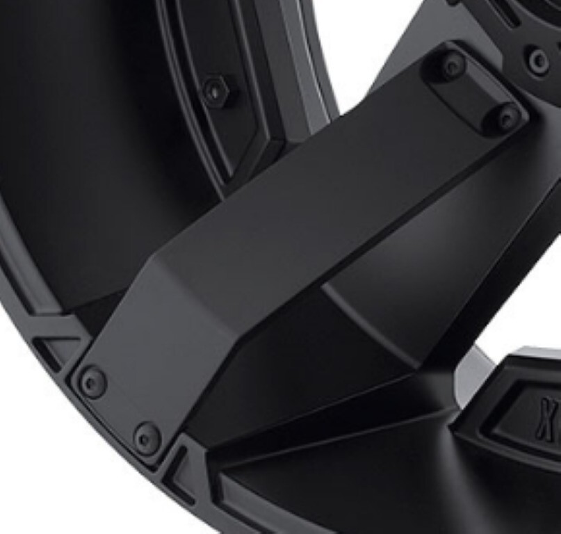 5x KMC XD Series Matte Black Wheel Inserts for 18x9 +0mm XD811 Rockstar ...