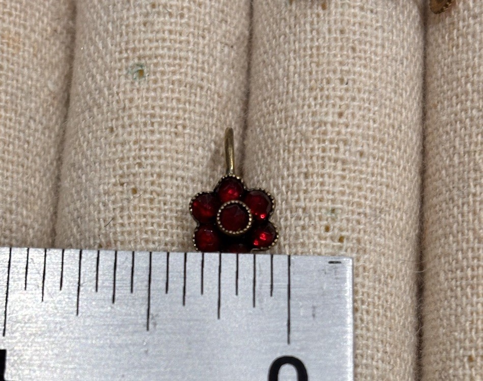 Antique Bohemian Screw Back Garnet Earrings Victorian Style Heirloom | eBay