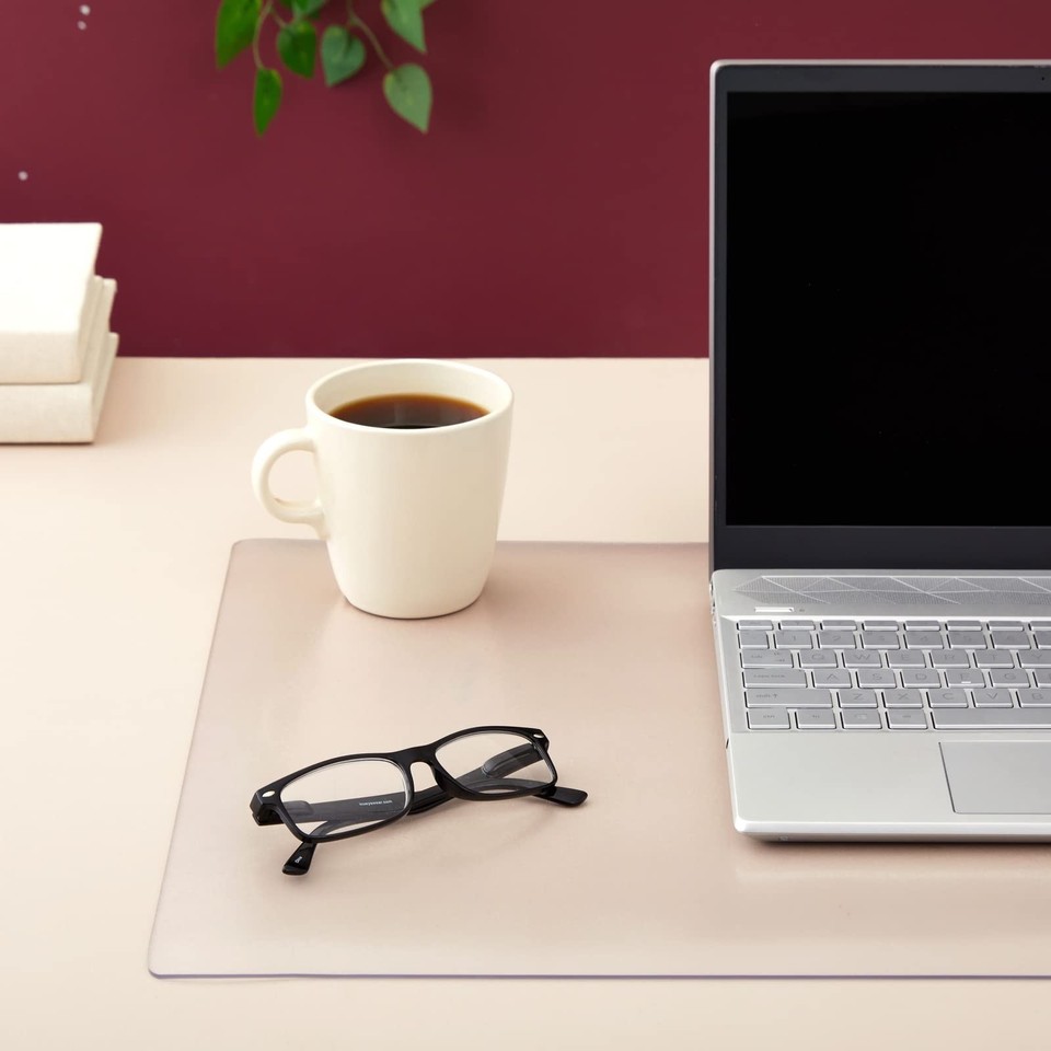 Frosted Clear Desk Protector Mat, 1.5mm Thick Writing Desk Blotter Pad ...