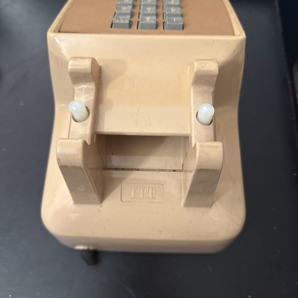 ITT Phone Brown Desk Multiline Phone 1975 with RED Button | eBay