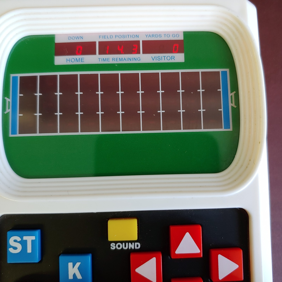Two Vintage Mattel Electronic Games Baseball Football Handheld Vintage ...