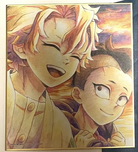 Demon Slayer Fushiguro Miya Genya Artwork Staff Mini Shikishi Exhibit ...