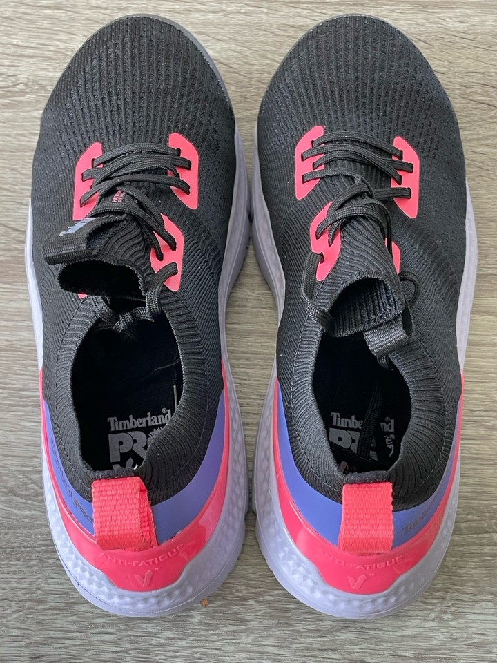 Timberland PRO Setra Knit Shoes Women Sz 7.5 M Black Pink Composite ...