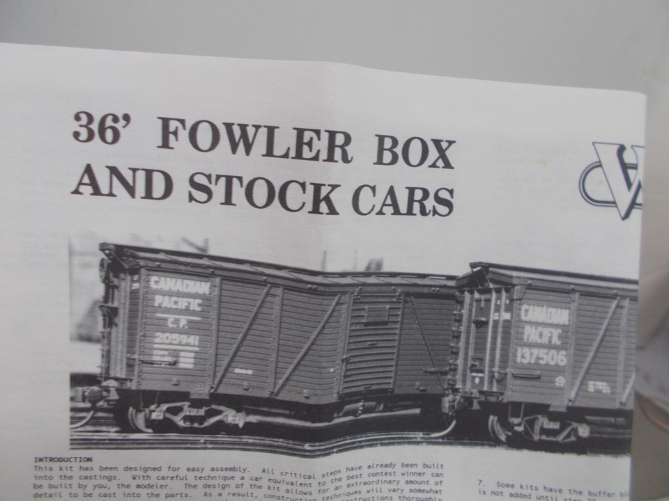 WESTERFIELD # 1507 ~ TH & B 36' FOWLER BOX CAR KIT~HO SCALE | eBay
