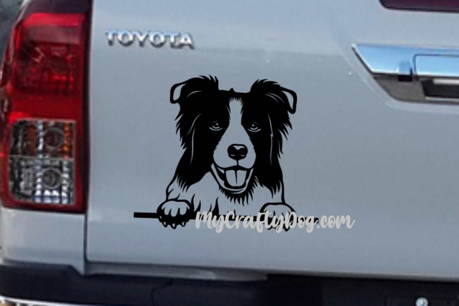 Peeking Border Collie Dog Car Decal Vinyl Sticker Collie Mum Window ...