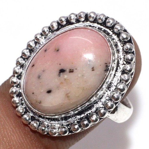Peruvian Pink Opal 925 Silver Plated Ring US 8.5 Fashionable Jewelry GW ...