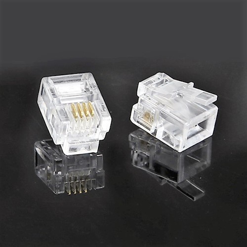 RJ12 6P4C Modular Plug Telephone ADSL Connector (50pcs - 100pcs) | eBay